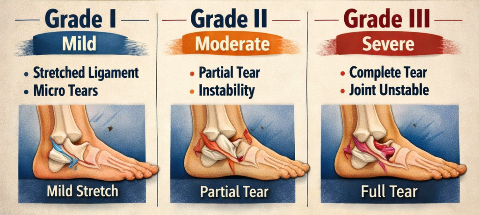 Grading Sprains: Understanding Ligament Injury Severity in Real Terms