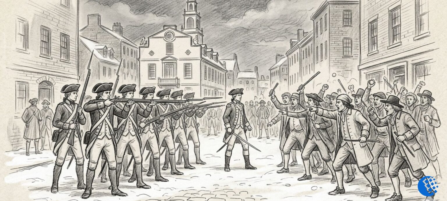 Boston Massacre Easy Drawing: Simple Steps for Kids & Beginners